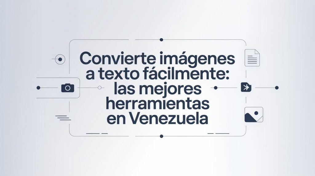Convierte imágenes a texto fácilmente con apps en Venezuela