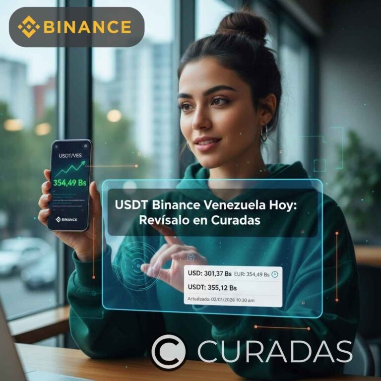 USDT Binance Venezuela hoy en Curadas.com con un par de clics
