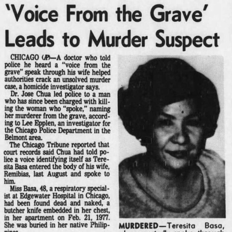 El impactante caso de Teresita Basa: Su espíritu resolvió su crimen ...